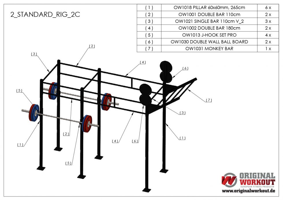 Premium rigs stainless steel 2C - Original Workout