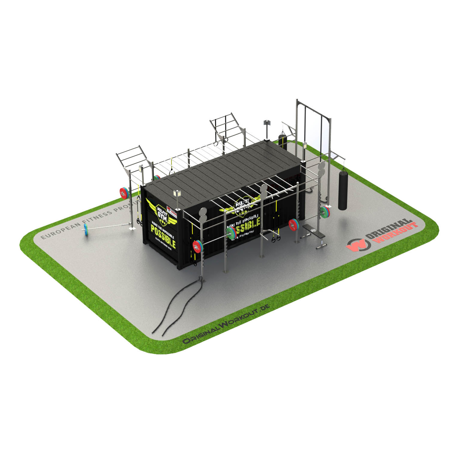 Milfit gym fitness container ® 20 ft - Original Workout